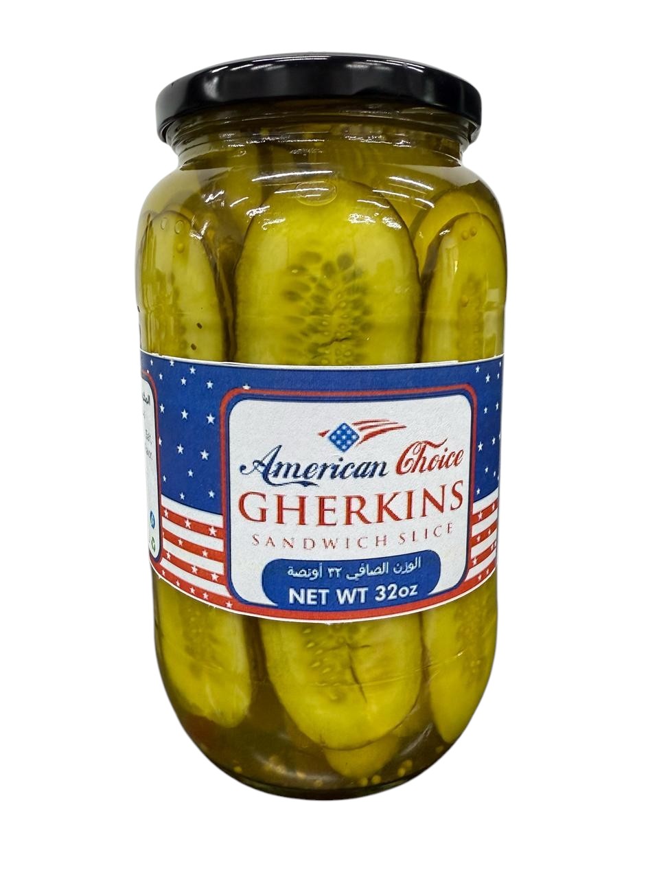 American Choice Pickled Cucumber Slices Dill Long Cut Oval